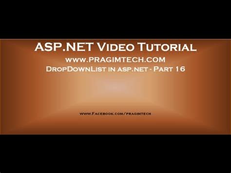 Dropdownlist In Asp Net Part 16 YouTube