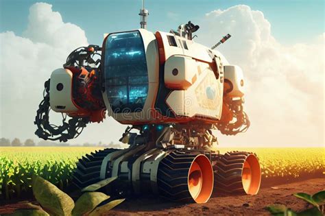 Agriculture Robotic And Autonomous Car Working In Smart Farm Future 5g