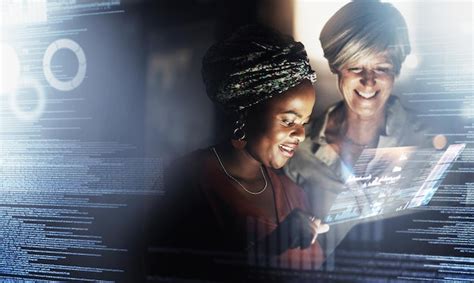 Premium Photo Overlay Fintech Or Business Women On Tablet For Global Finance On Crypto