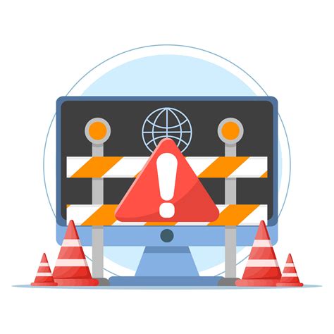 Website Under Maintenance Concept Laptop With Repair Tools And Warning