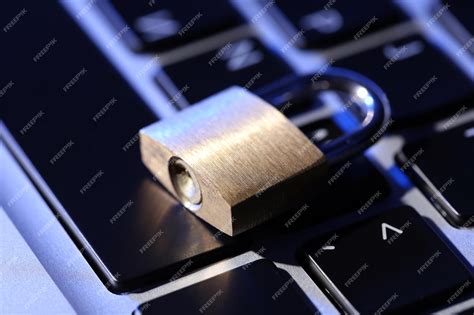 Premium Photo Cyber Safety Concept Lock On Computer Keyboard