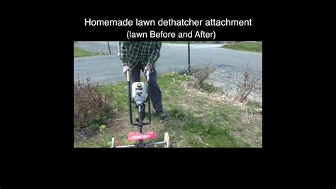 Homemade Dethatcher Attachment Lawn Before And After Shorts Lawn