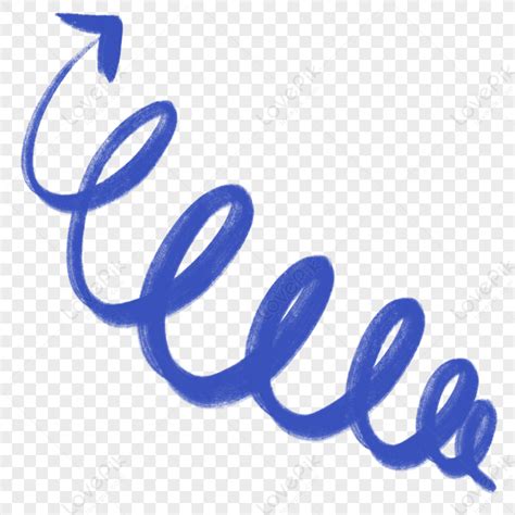 spiral arrow blue rotation curve cute arrow pointer spin free png and