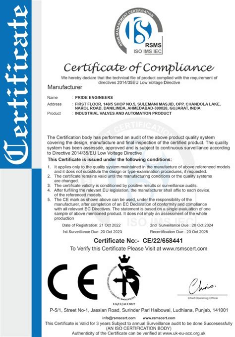 Certificates Pride Engineers