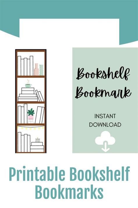 Printable Bookshelf Book Tracker Bookmarks Digital Bookmarks Bookmarks