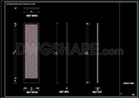 208 Free Download Cnc Partition Panel Cad Drawing Detailed Design With Dimensions