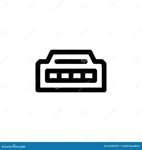 Hdmi Port Vector Icon Computer Component Icon Outline Style Perfect