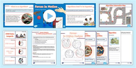 Forces In Motion Algorithm Stem Activities Pack Twinkl
