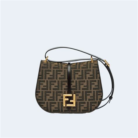 펜디 Cmon 미디엄 Ff 자카드 패브릭 레더백 ＞ Fendi Giks 직스