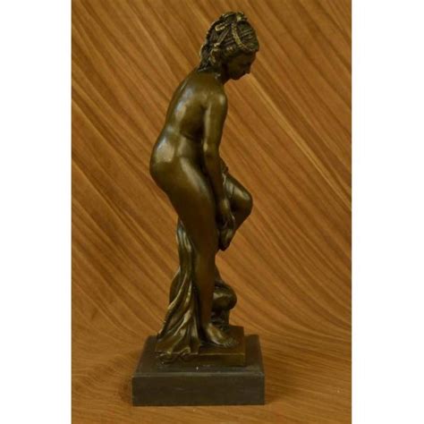Large Nude Youthful Sexy Woman Bronze Sculpture Erotic Art D