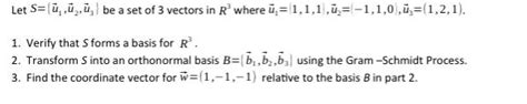 solved let s {u1 u2 u3} be a set of 3 vectors in r3 where