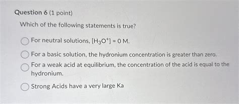 Solved Question 6 1 ﻿point Which Of The Following