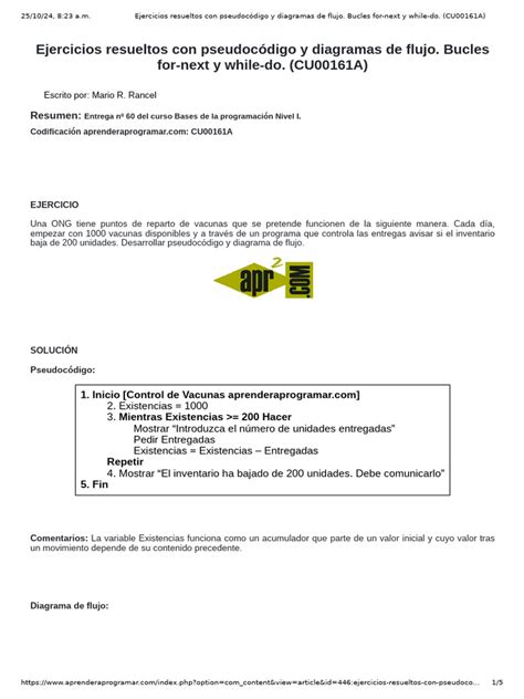Pseudocódigo Y Diagramas De Flujo Pdf Programación De Computadoras Algoritmos