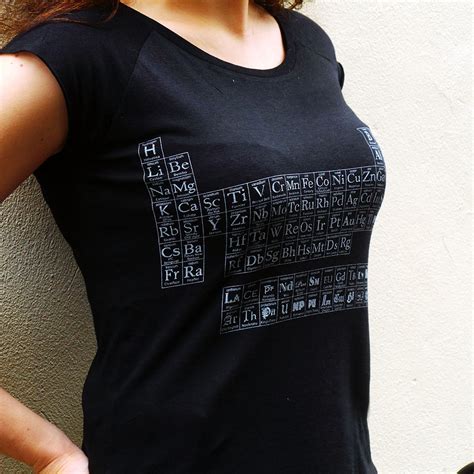 Womens T Shirt Typographic Periodic Table Uchi Clothing