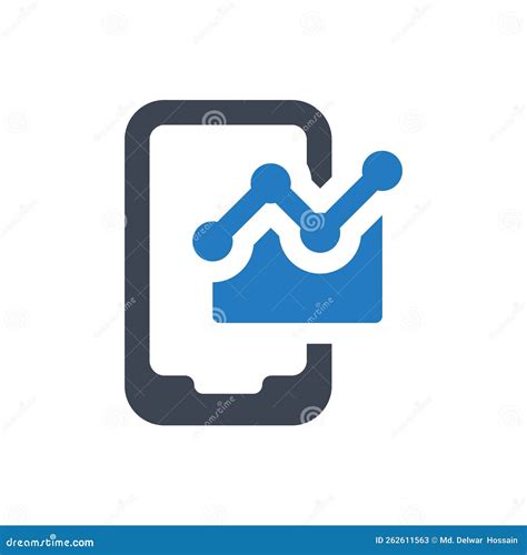 Mobile Analytic Report Icon Stock Vector Illustration Of Vector Icon