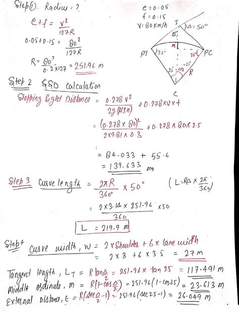 Solved A Horizontal Curve Has A Deflection Angle In A Three Lanes Course Hero