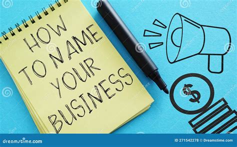 How To Name Your Business Is Shown Using The Text Stock Photo Image Of Business Name