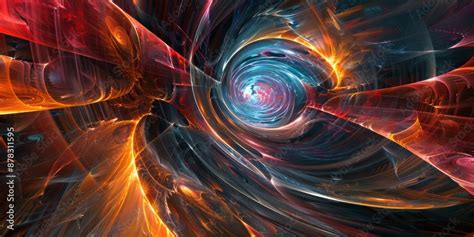 Dynamic Abstract Background With Digital Tunnel Effect Captivating Design With Innovative Light