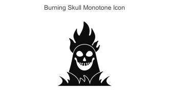 Burning Skull Monotone Icon In Powerpoint Pptx Png And Editable Eps Format PPT Example