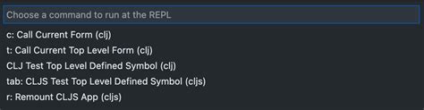 custom repl commands calva user guide