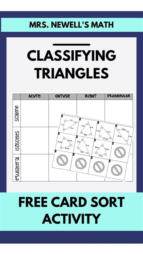 free classifying triangles card sort activity classifying triangles