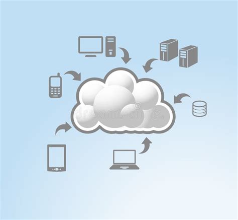 Abstract Connection Of Cloud Computing Stock Illustration