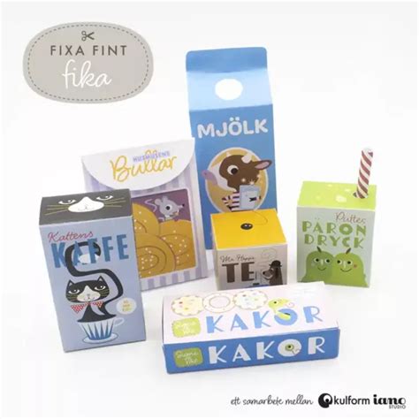 Fixa Fint Fika • Kulform • Pyssel Kit Med Söta Förpackningar I Mini Format