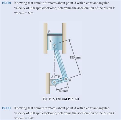Solved Knowing That Crank Ab Rotates About Point A With A