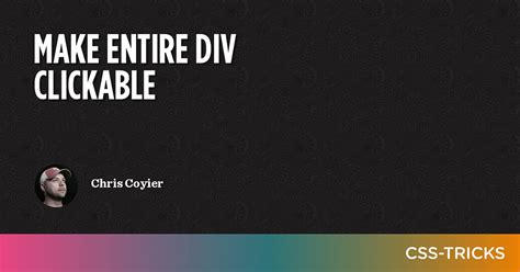 Whole Div Clickable Html And Css Sitepoint Forums Web Development And Design Community