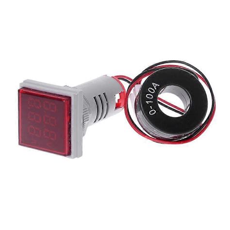 Square Led Digital Dual Display Voltmeter Ammeter Voltage Gauge Current