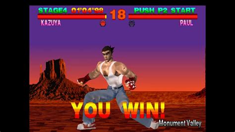 Tekken 1 Kazuya Mishima Arcade Mode Youtube