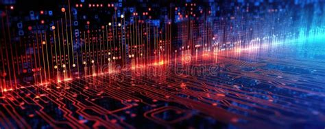 Minimalistic Abstract Background With Binary Code And Circuitry