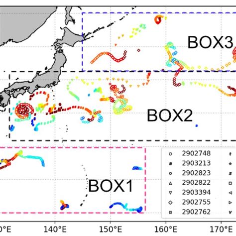 Locations And Measuring Months Of 14 Bgc Argo Profiles With A Download Scientific Diagram