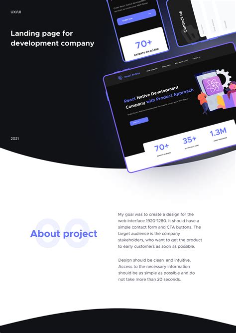 React Native Landing Page On Behance
