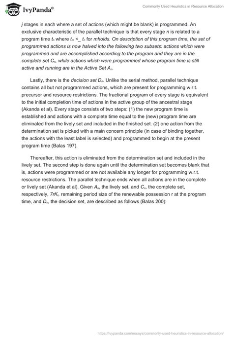 Commonly Used Heuristics In Resource Allocation