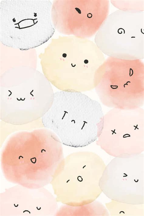Download Free Cute Kawaii Watercolor Blobs Wallpaper