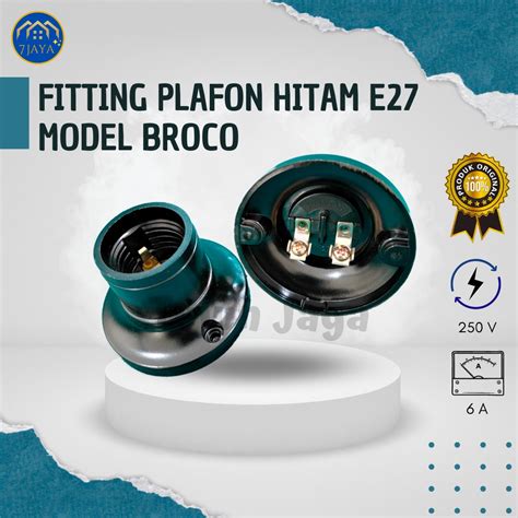 Jual Fitting Plafon Hitam E27 Model Broco Shopee Indonesia