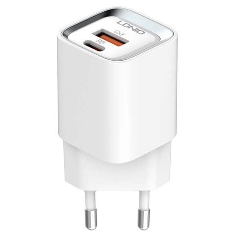 LDNIO A2318C Wall Charger USB C Lightning Cable 20W White IPoncomp Com LDNIO A2318C Wall Charger USB C Lightning Cable 20W White IPoncomp Com