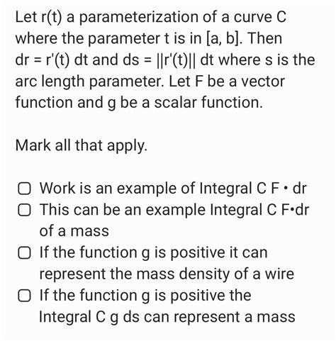 Solved Let Rt A Parameterization Of A Curve C Where The