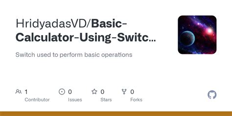 Github Hridyadasvdbasic Calculator Using Switch In Java Switch Used