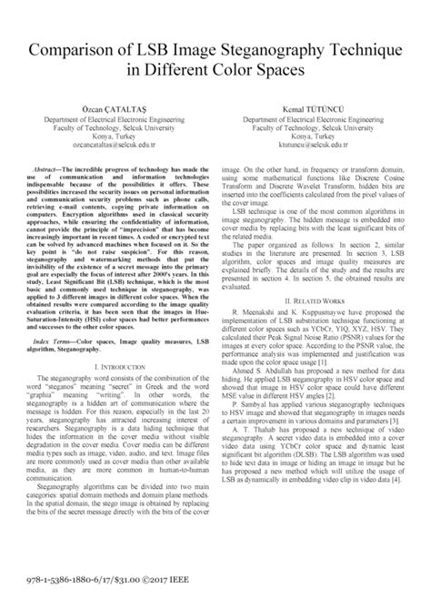 pdf comparison of lsb image steganography technique in different