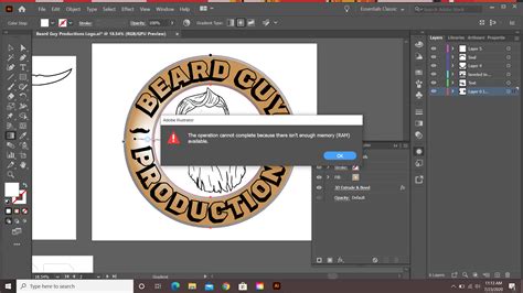 Error Message Not Enough Ram Adobe Product Community 11309703