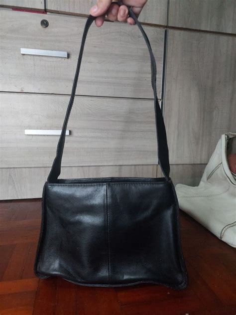Innovare Genuine Leather Shoulder Bag Black Womens Fashion Bags