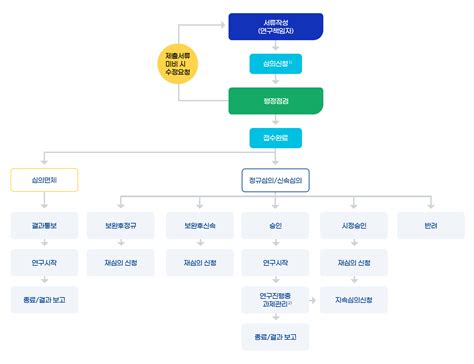 동아대학교 생명윤리위원회irb 심의흐름도 심의