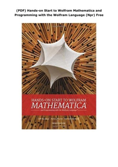 Pdf Hands On Start To Wolfram Mathematica And Programming With The