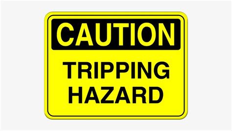 Caution Sign Tripping Hazard Seton 3036c Hazard Warning Labels Caution Electrical Free