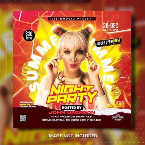 Premium Psd Party Night Club Poster