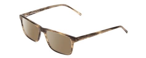 Esquire Eq1527 Mens Rectangle Designer Polarized Sunglasses In Brown