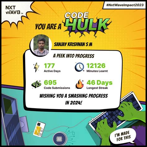 Sanjay Krishnan S M On Linkedin Nxtwaveimpact2023 Nxtwave Ccbp