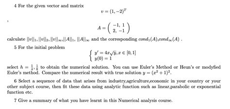 solved numerical analysis course homework 1 for